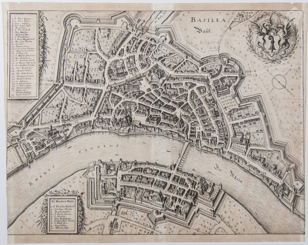 Merian, kleine Stadtansicht von Basel 1637/1642 | secretBasel